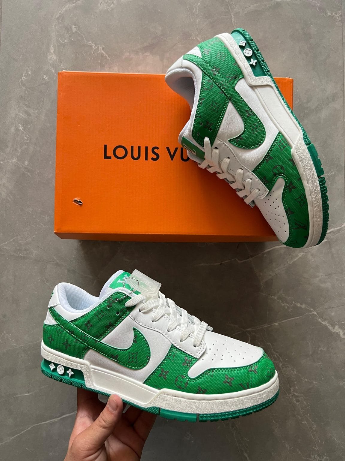 SB Dunk Lv Full Leather Sneakers In Stock | 7AShoes First Copy