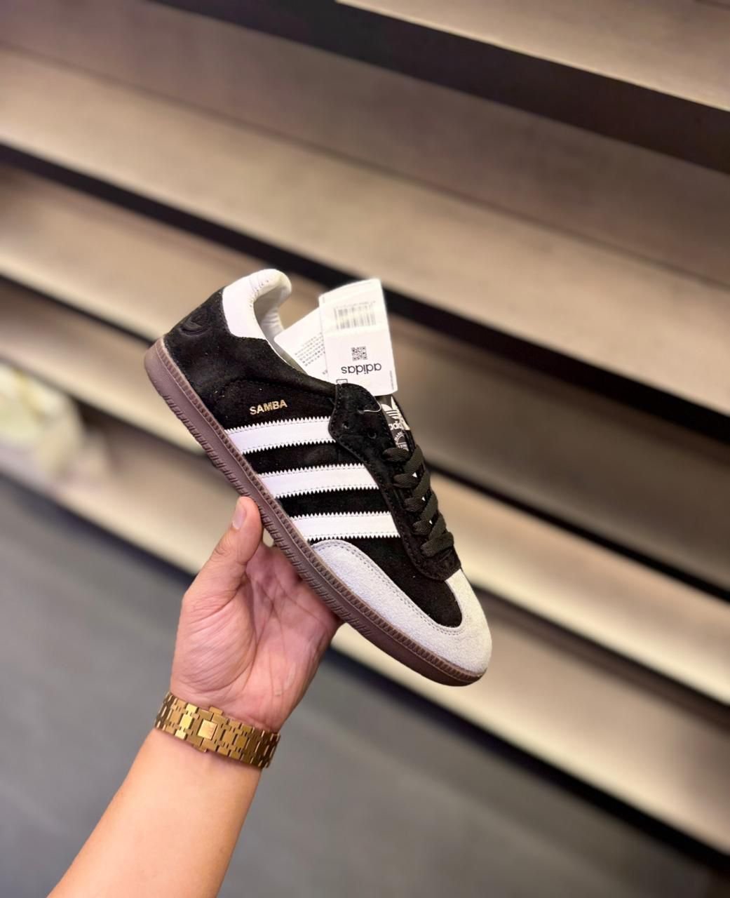 Samba Black Shadow Shoes for Boys – Retro Streetwear Sneakers